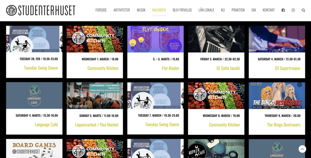 Kalender - Studenterhuset